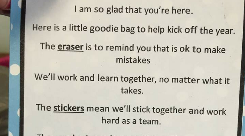 Primary School Teacher Shares Heartwarming Note To Welcome Her Students ...
