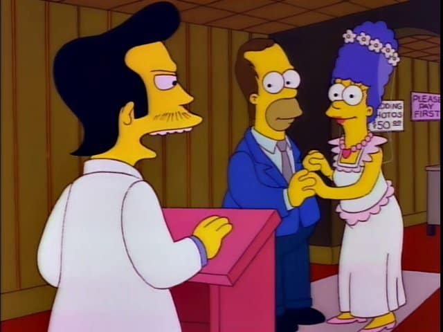 Marge And Homer Wedding